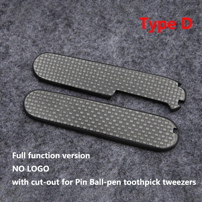 Накладки для рукоятки ножа Victorinox 91 мм из углеродного волокна, 5 шт, Серый, 1 Pair Type D