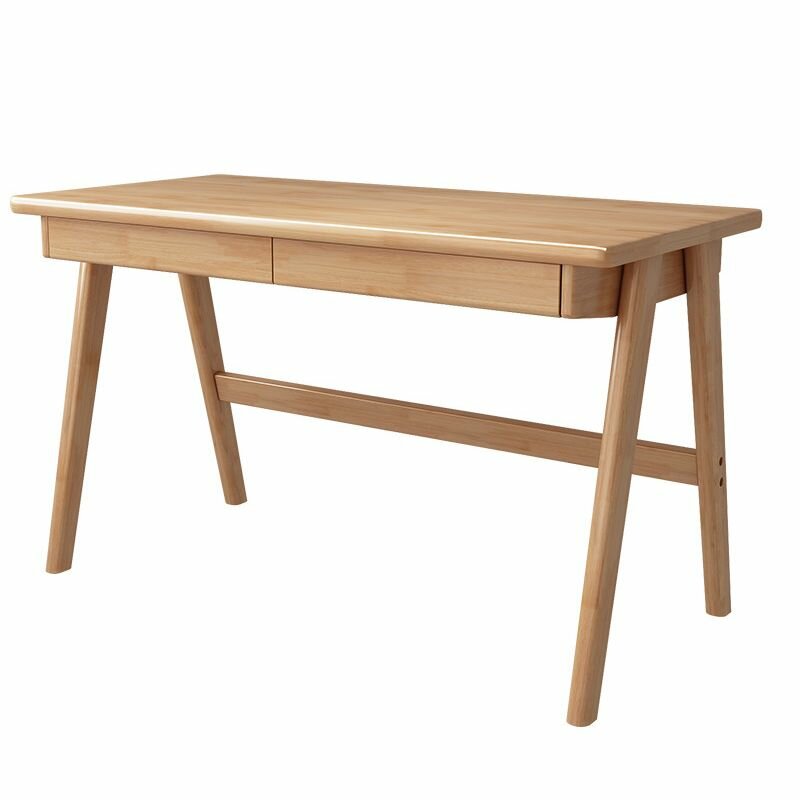 Компьютерный стол из массива дуба 1007560 см с ящиком, скандинавский письменный стол для дома и офиса, минималистичный деревянный рабочий стол