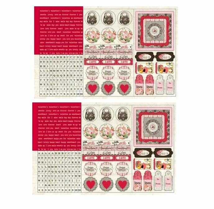 Высечки Наклейки LOVELY Collection-Elements, 250х300 мм, Authentique
