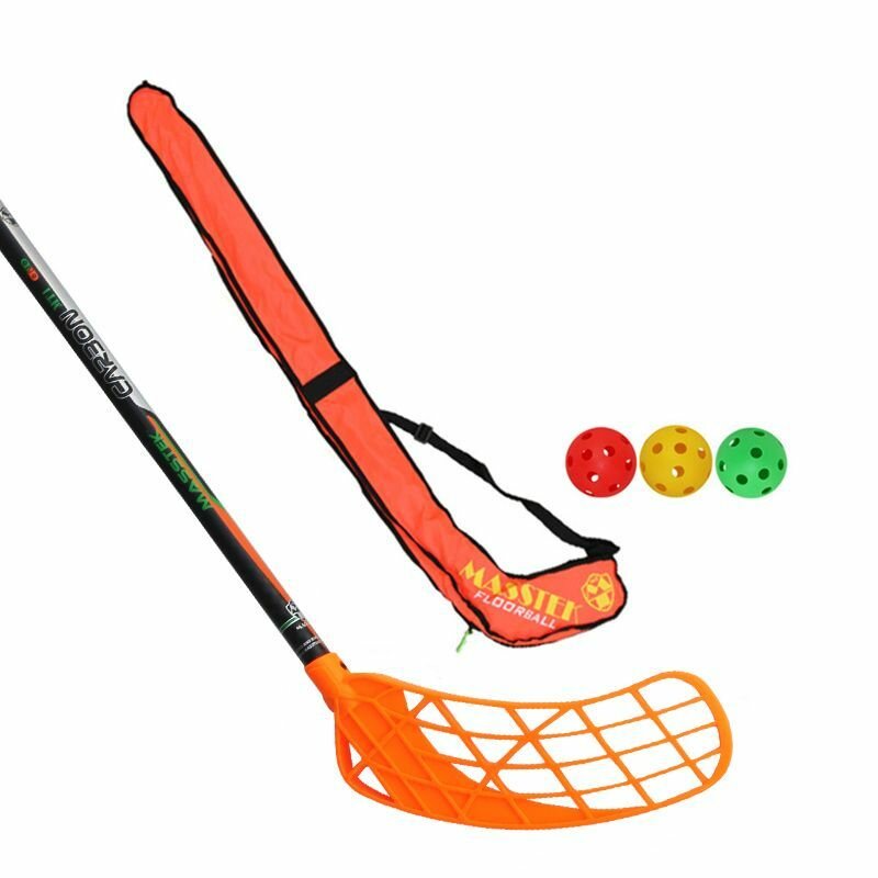 Клюшка для флорбола MASSTEK углерод, Левый хват, Длина ручки 85 см