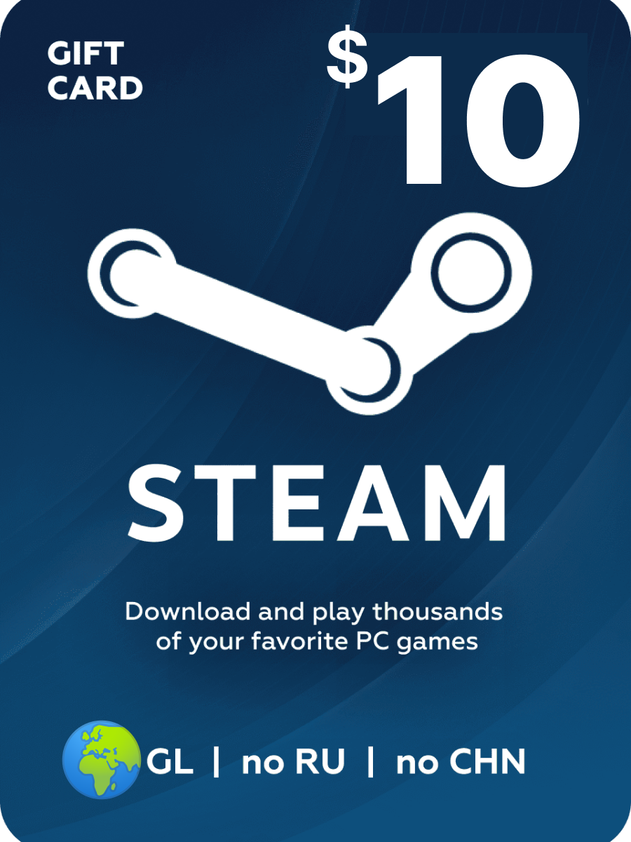 Подарочная карта Steam на 10$ USD / Код активации США / Подарочная карта Стим / Gift Card 10$ (США)