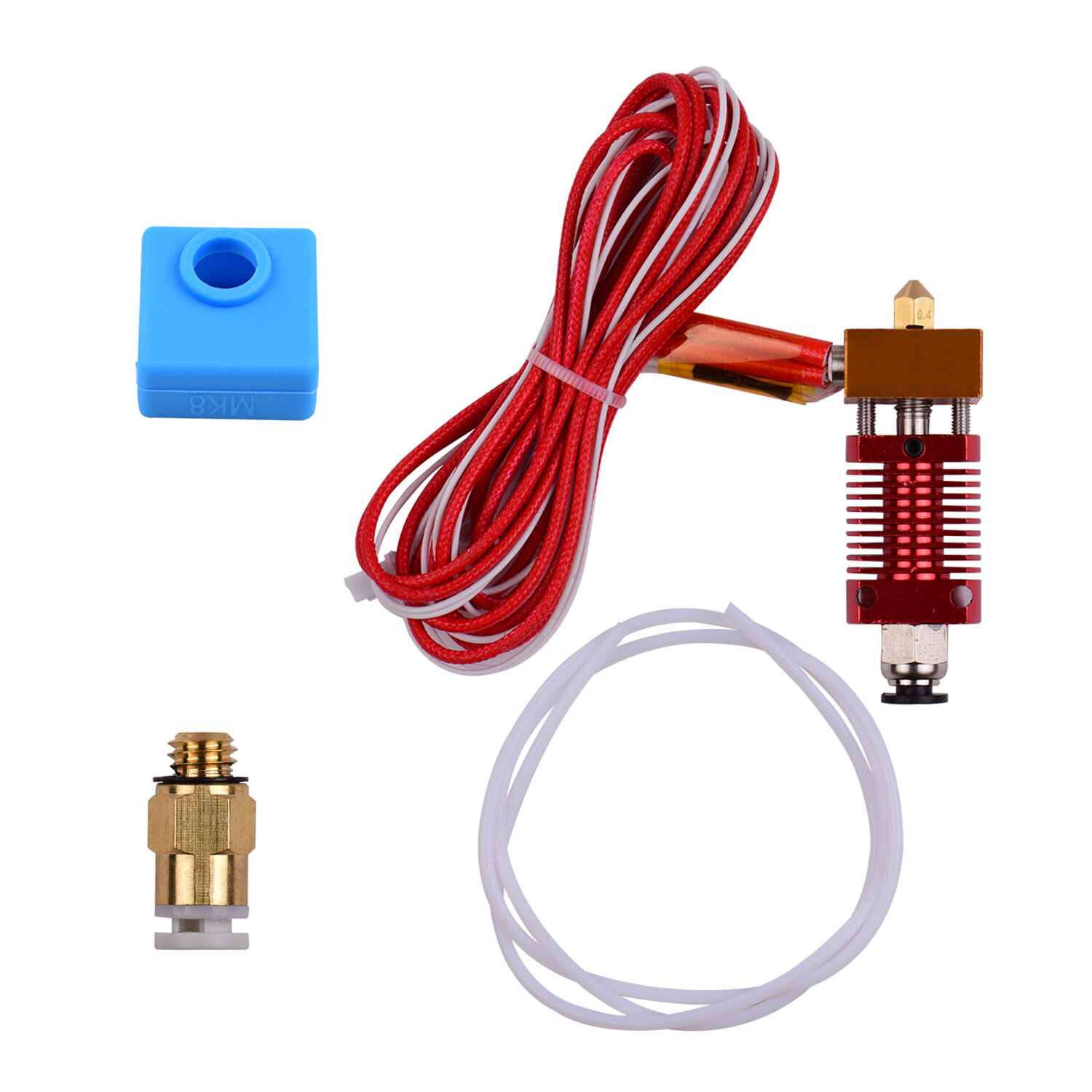 Комплект экструдера Metal Hotend с алюминиевой насадкой 0,4 мм Алюминиевый нагревательный