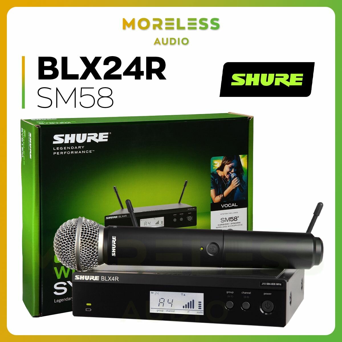 Shure Микрофон для живого вокала BLX24R/SM58