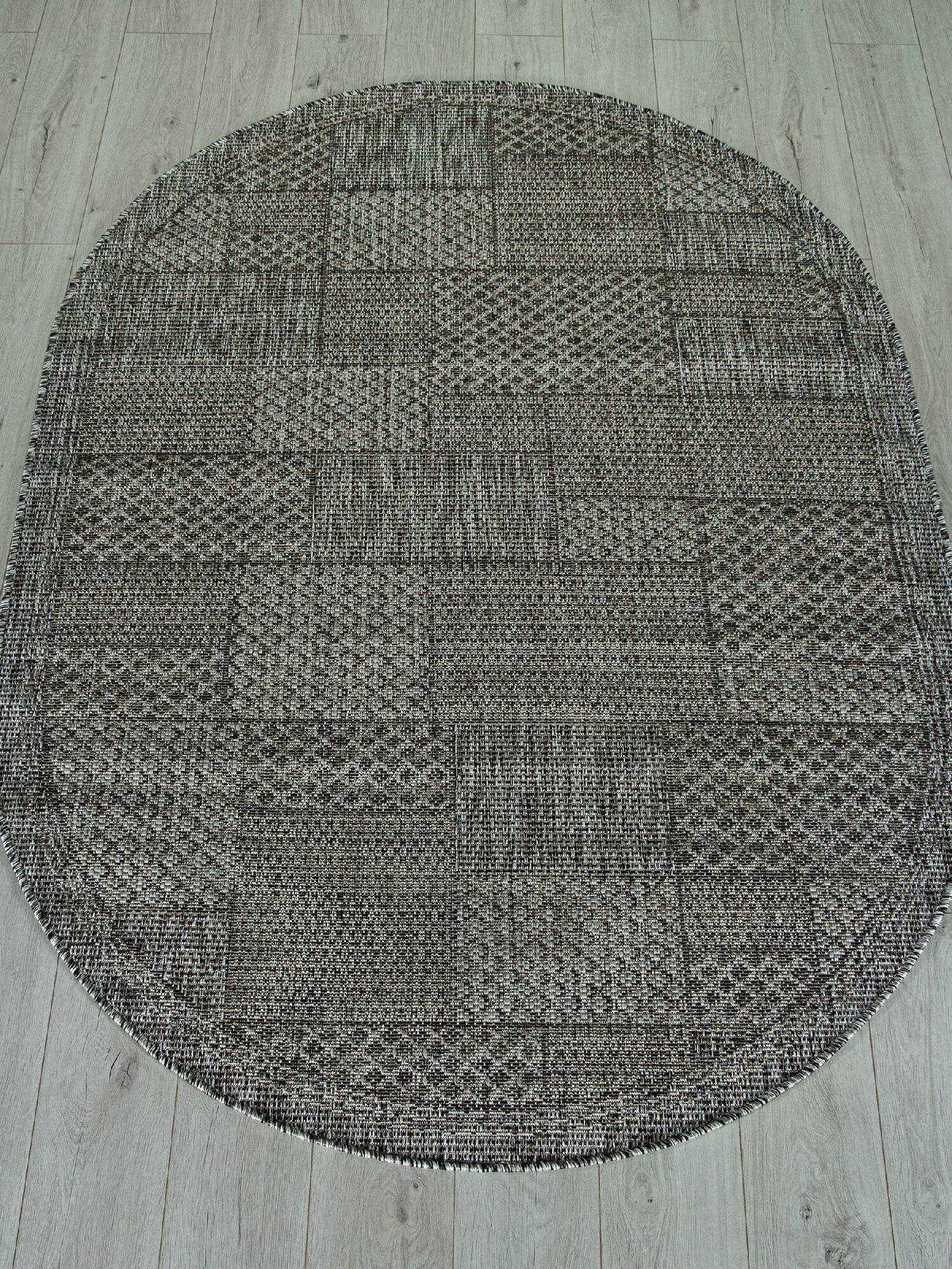 Ковер Овальный 120х170 см современный безворсовой 333039 KoverVDom