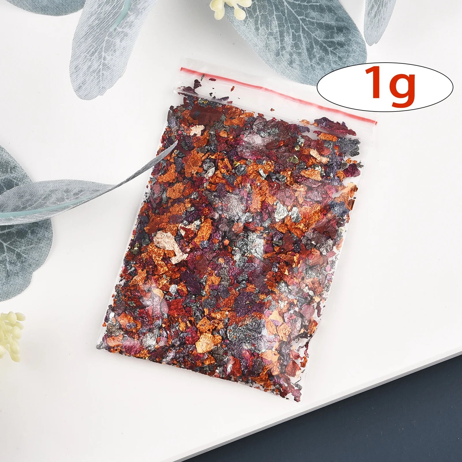 Фольгированная бумага для декорирования SEVENWELL Бордовый, 1g