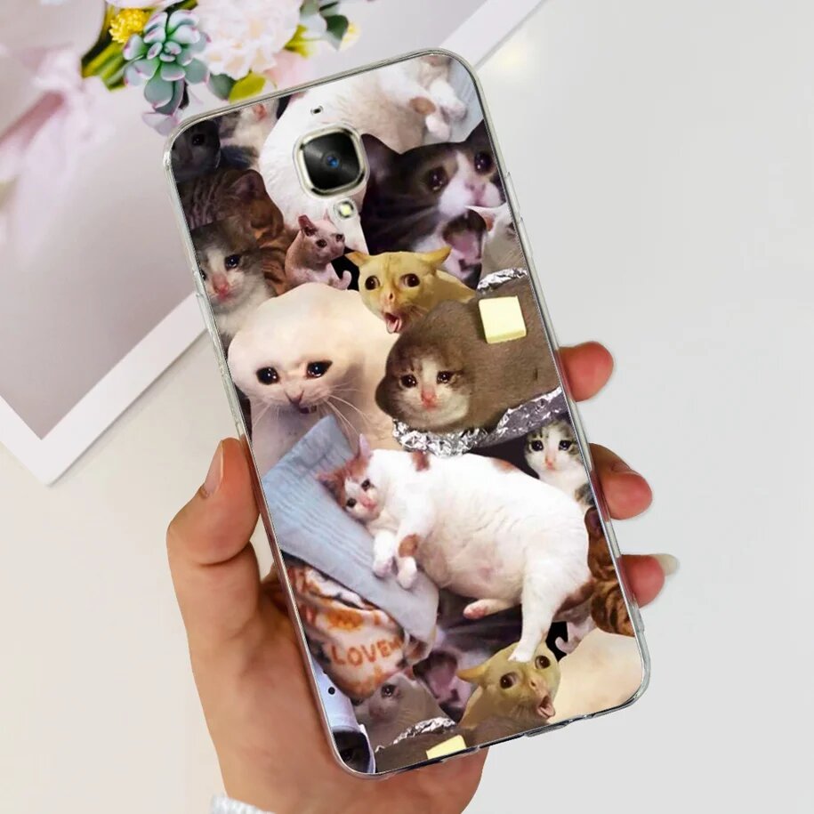 Чехол для OnePlus 3 с котами, Case-U39, прозрачный