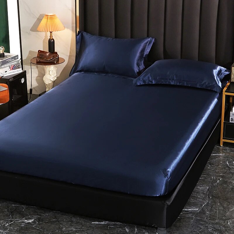 Простыня на резинке xiao qi qi из шелка и ледяного шелка 140x200x25cm, H-zang qin