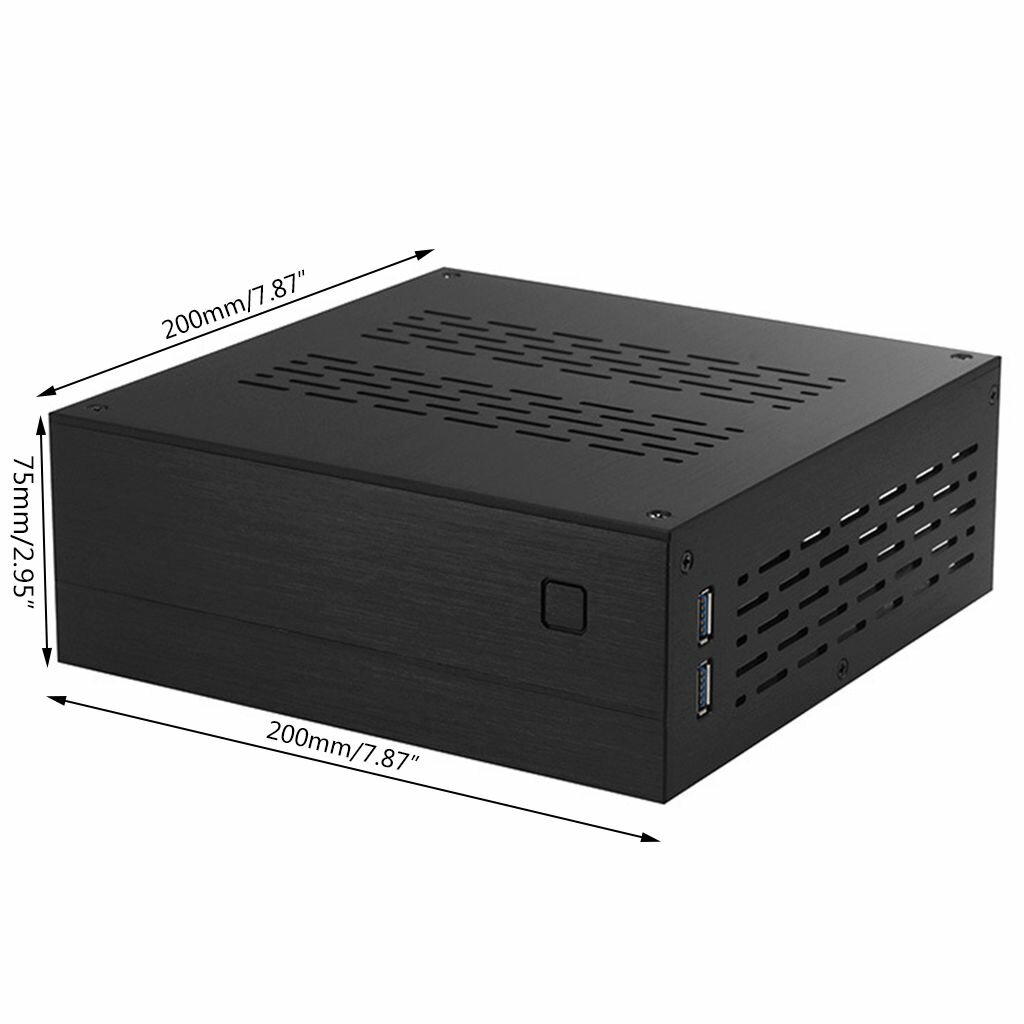Корпус MyPads B01 Mini ITX для ПК, алюминиевый/стеклянный