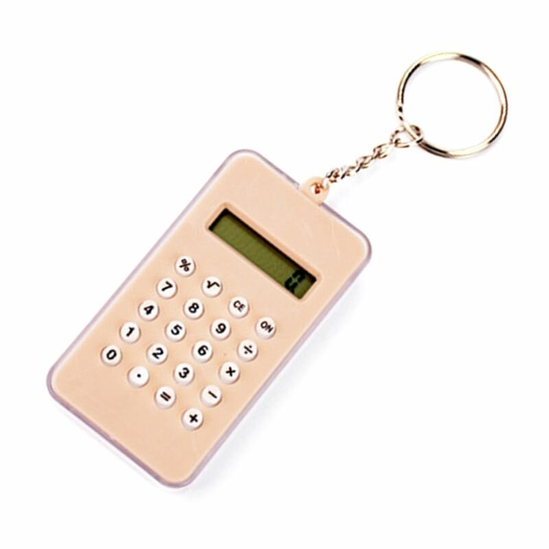 Мини-портативный калькулятор с пряжкой для ключей, 8 цифр, базовый лабиринт детей, студентов, вечеринок по случаю дня рождения