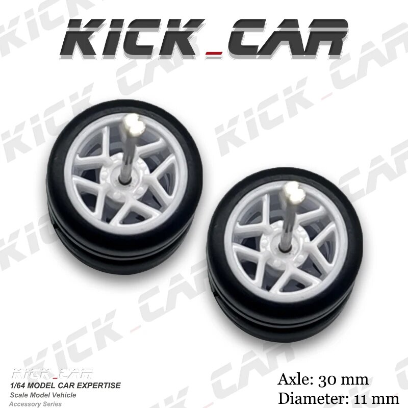 Колеса 1/64 с резиновыми шинами, детали для ремонта пентаграммы для литья под давлением модели автомобиля, горячие колеса, основная спичечная коробка Tomica D: 11 мм, 1 комплект