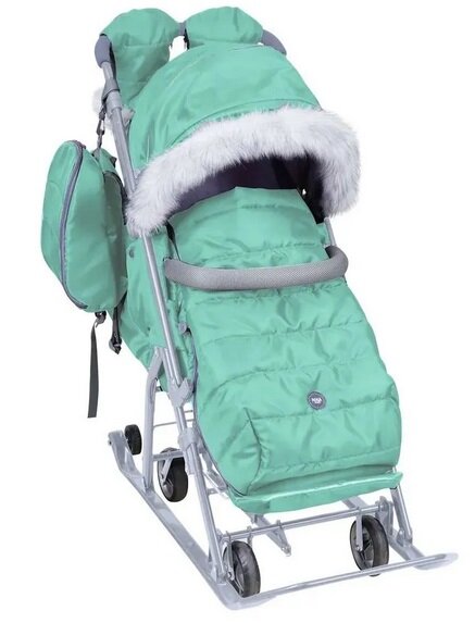 Санки-коляска Ника детям НД7-5SК/М мятный