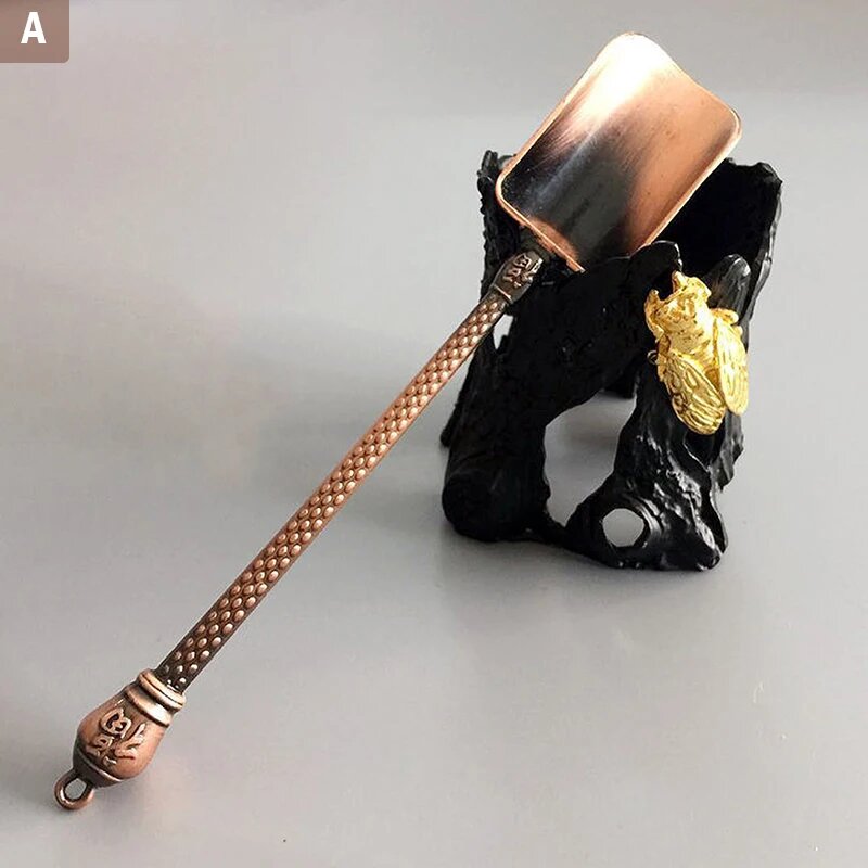 Медные чайные ложки в форме лопаты A