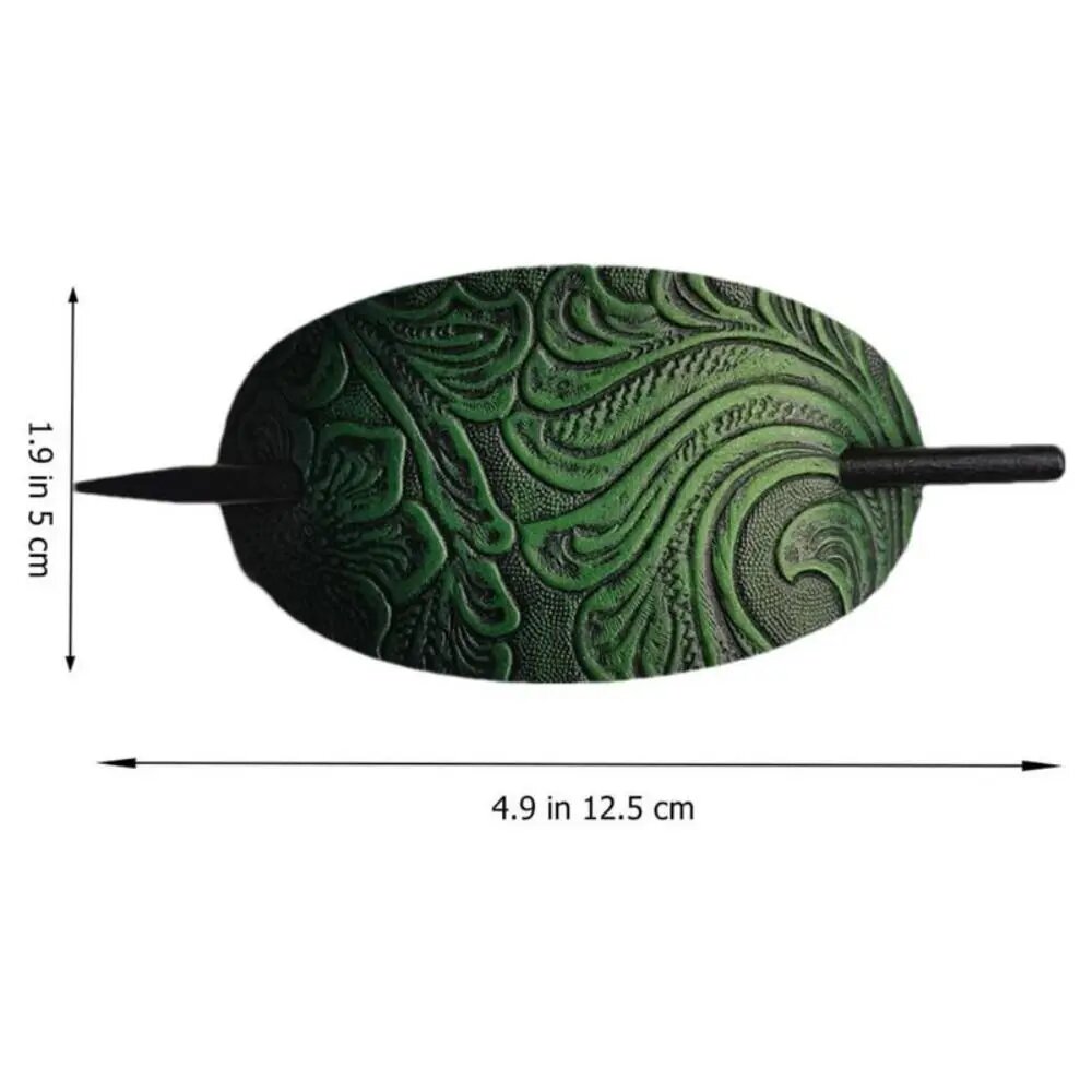 Кожаная заколка для волос