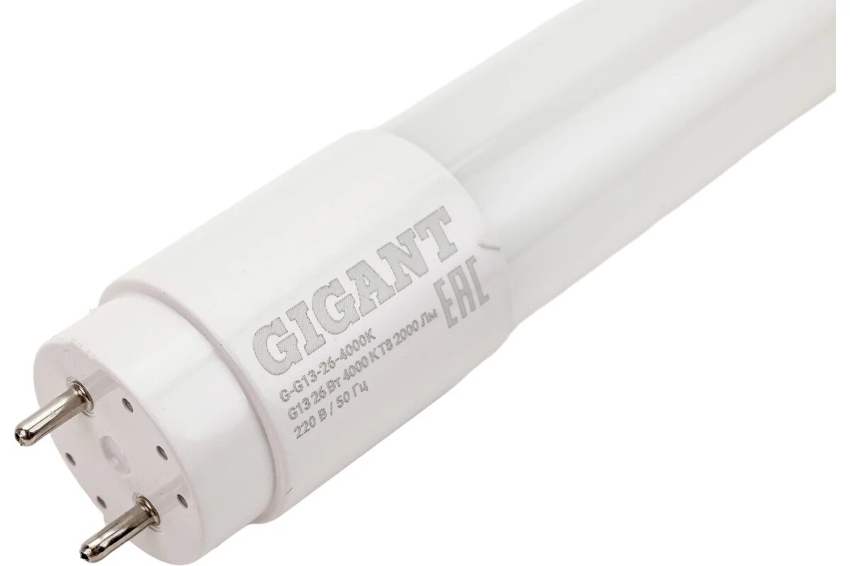Gigant Лампа светодиодная G13 26Вт 4000К T8 2000Лм G-G13-26-4000K