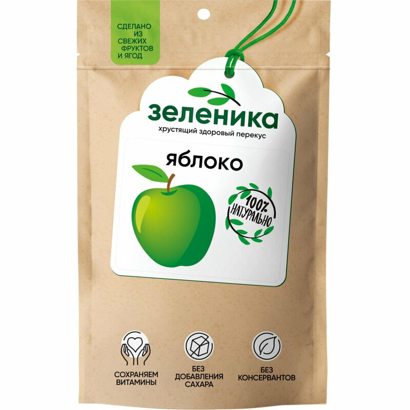 Яблоки Зеленика Здоровый фруктовый перекус 20 г, 2180887