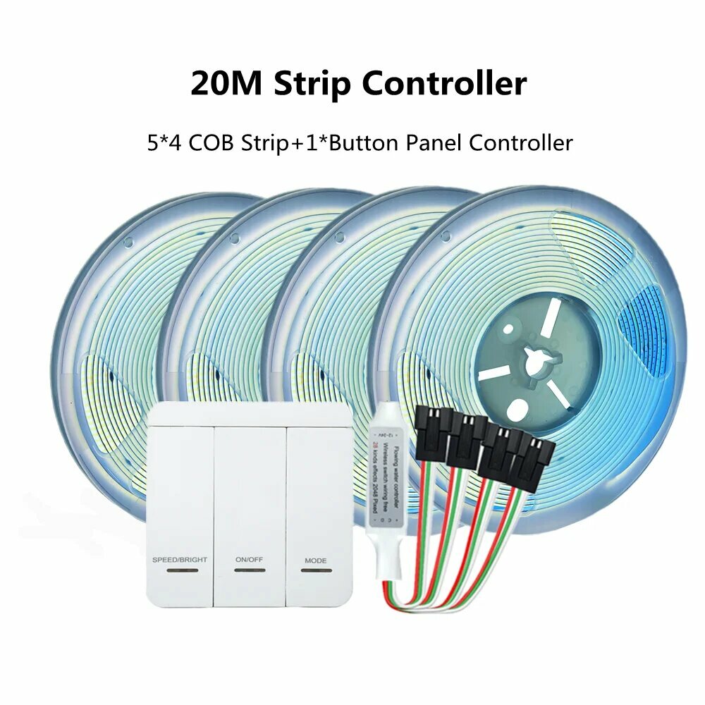 Светодиодная лента COB 20M, Белый, 4000K, 20M Strip Controller