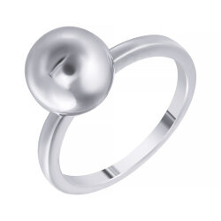 Кольцо, серебро, 925 проба, родирование