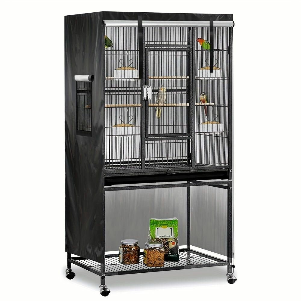 Сетка для клетки для попугаев97*60*130см , Избегайте света ночью, водоотталкивающий, серебряное покрытие Oxford 210D