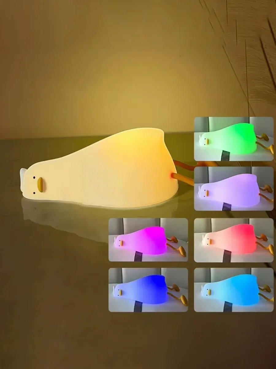 Ночник силиконовый "Уставшая уточка"