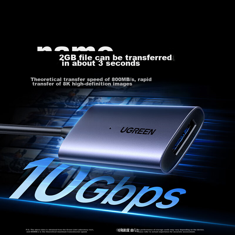 Кардридер UGreen внешний, USB 3.2, CFexpress Memory Card, серый