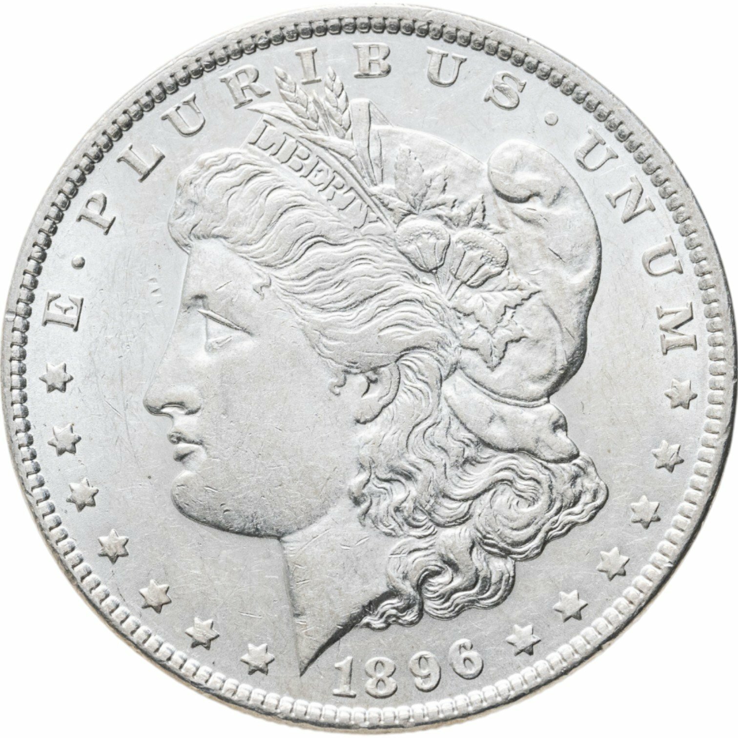 США 1 доллар dollar 1896 "Доллар Моргана", без отметки монетного двора, Серебро 900, в сохранности AU-UNC