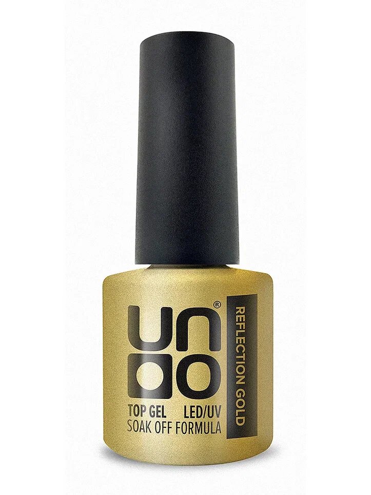 Верхнее покрытие для гель-лака Reflection Top, без липкого слоя, золото, 8 г