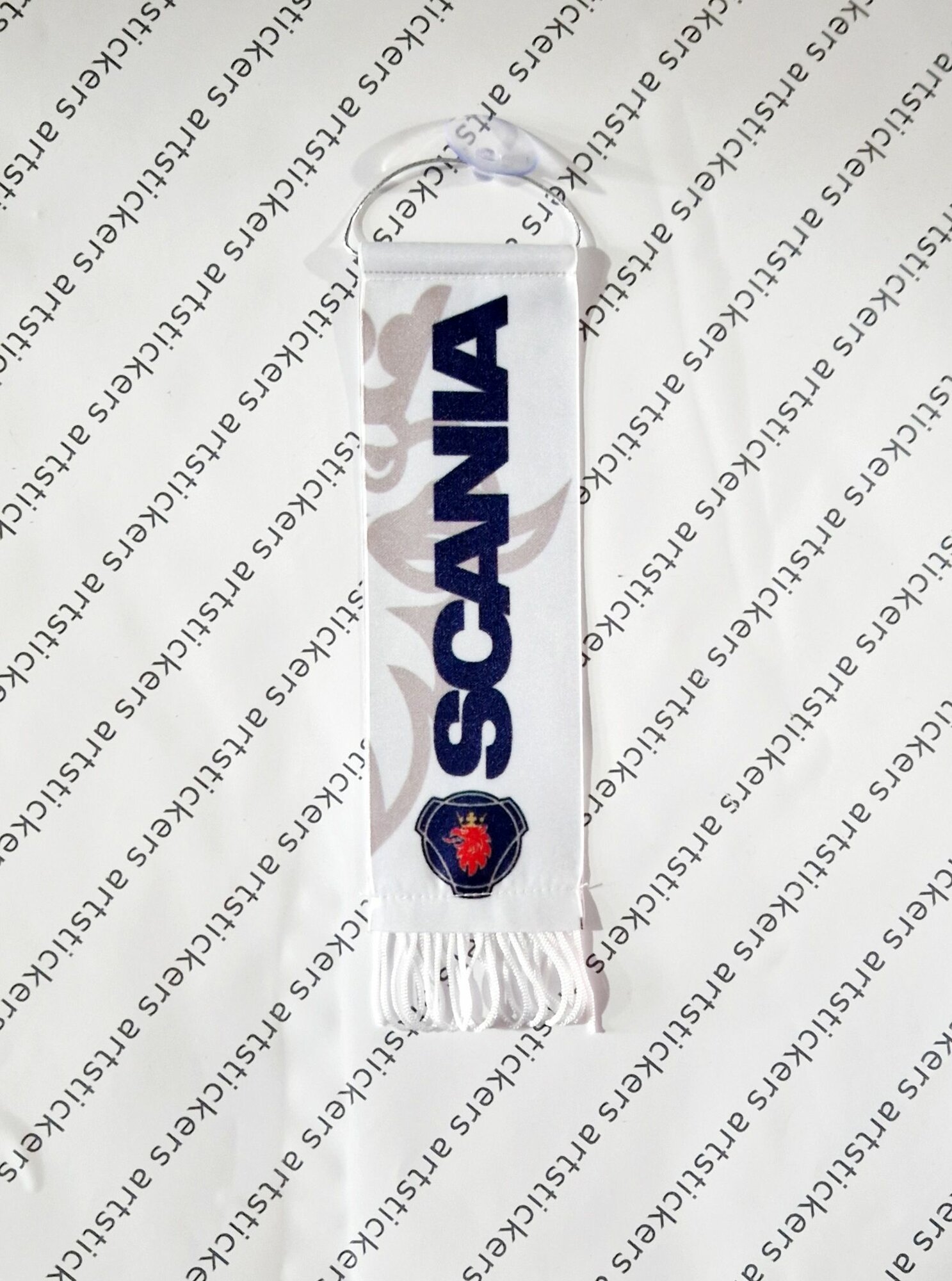 Вымпел SCANIA, двусторонний на присоске, ткань, аксессуар для авто, 5.5х20см