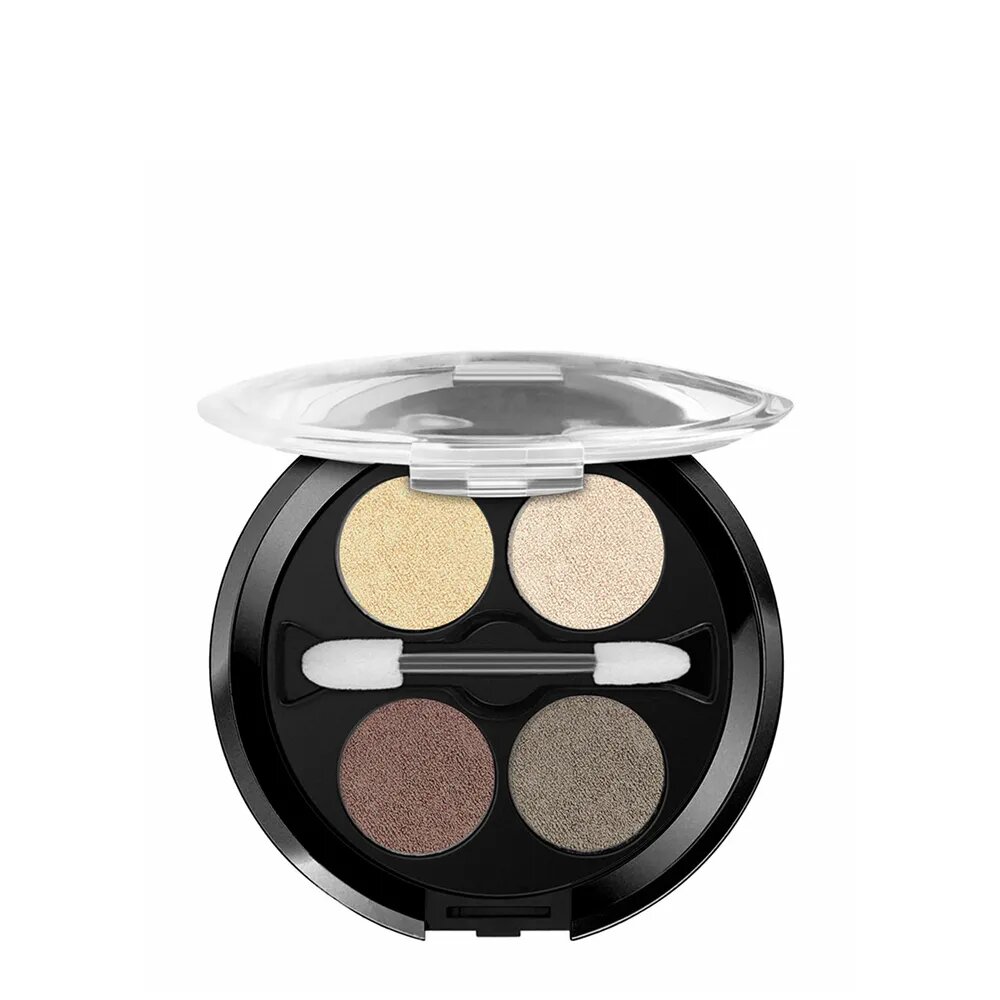 Тени для век BelorDesign, Палетка теней для век, Delicate, 4 цвета, тон 52 Перламутрово-золотые, 10 г