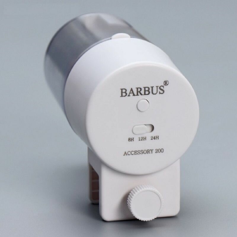 Автоматическая кормушка Barbus Accessory 200 белая — таймер, дозатор и 2 режима для кормления рыб