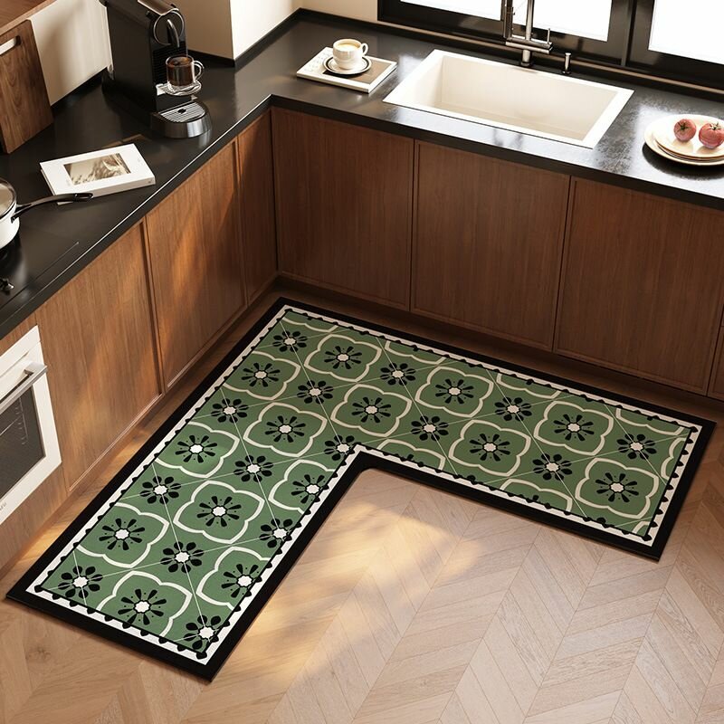 Ковер Г-образный Liuliudashun, для кухни, из сизаля, 45x60 см