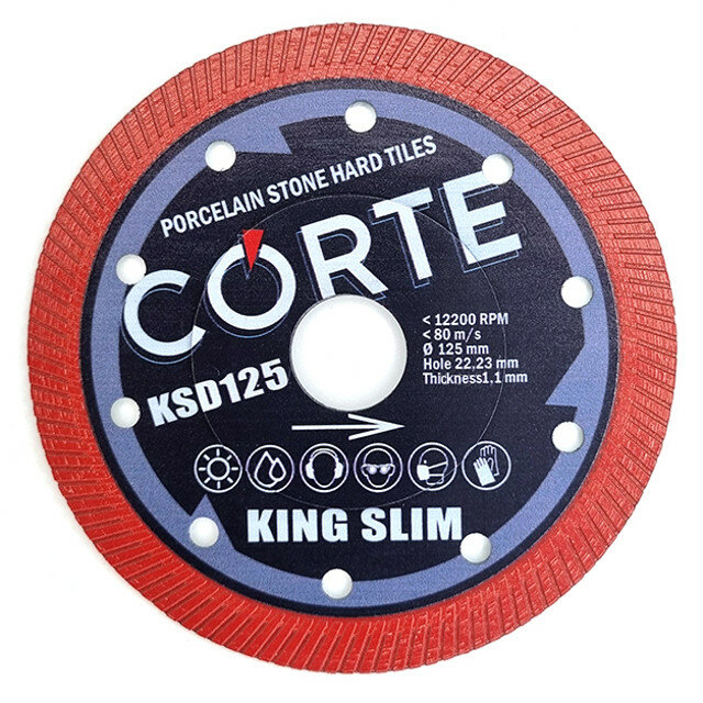CORTE KSD125 диск алмазный по керамограниту 125х1,1х22,2 мм турбо резка плитки