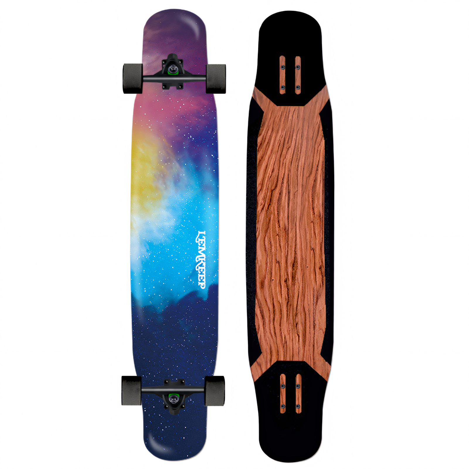 Скейтборд для мужчин и женщин с принтом Сумеречное звездное небо, размер 117 х 23 см