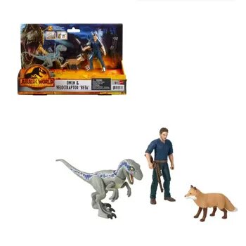 Игрушки mattel фигурки Jurassic World Dominion Owen & Velociraptor Beta Pack, 4 Years & Up