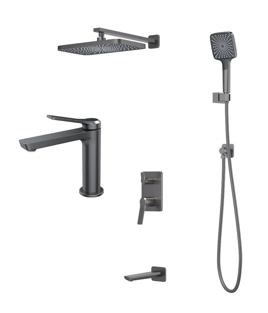 Комплект для ванной IDDIS Parker Душевой комплект IDDIS Parker PARGM03i68 С внутренней частью / 2 в 1, встраиваемый, с внутренней частью в комплекте, со смесителем, с изливом, с тропическим душем, лат