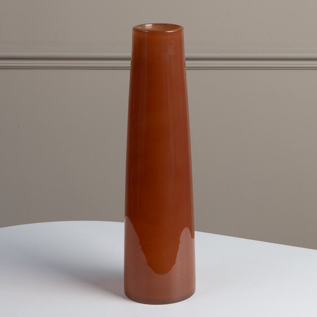 Ваза для цветов Xandra Single 38 см темно-оранжевая, Edelman, 1155270