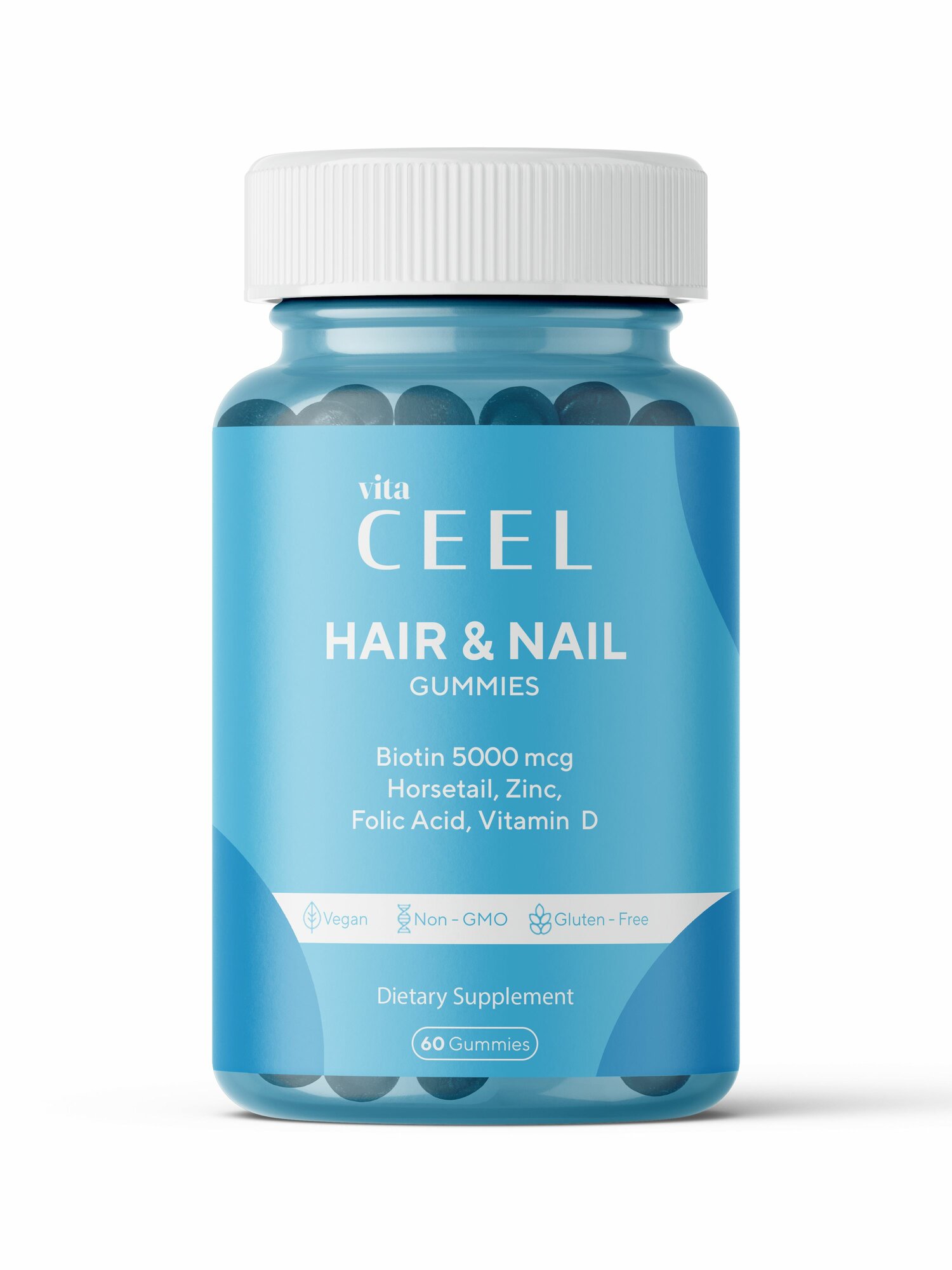 Мармеладные витамины для волос и ногтей Vita Ceel. 60 мармеладок. Турция