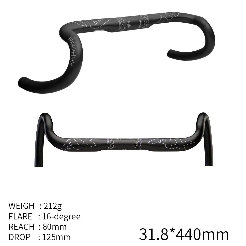 Easton EC90 AX Карбоновый руль ROAD черный 440 мм 31.8-440mm