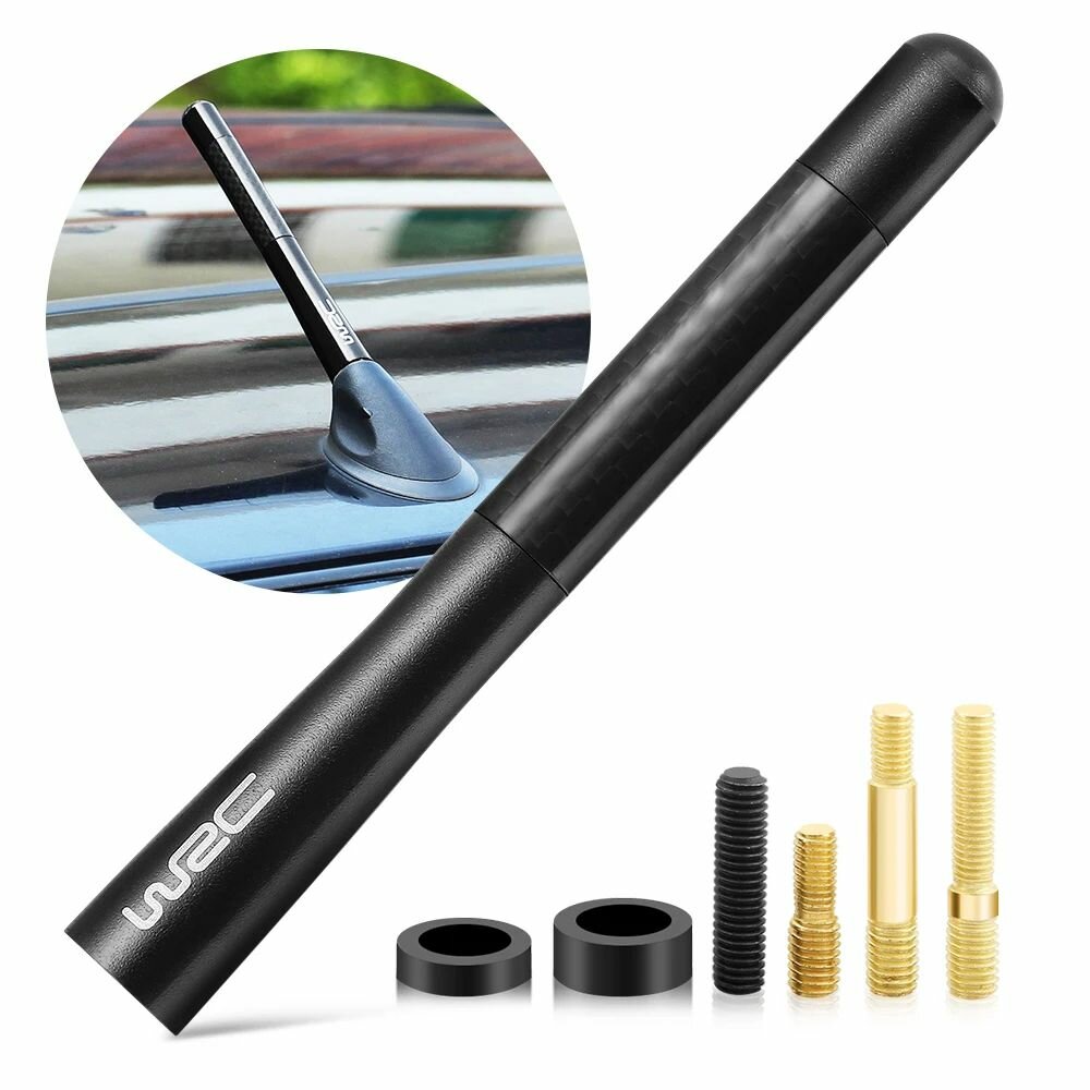 Короткая радиоантенна из углеродного волокна 12 см для Volkswagen, Vw, Jetta, Golf, Passat, B5, B6, Beetle, Polo, Bora, Caddy, MK5, Skoda