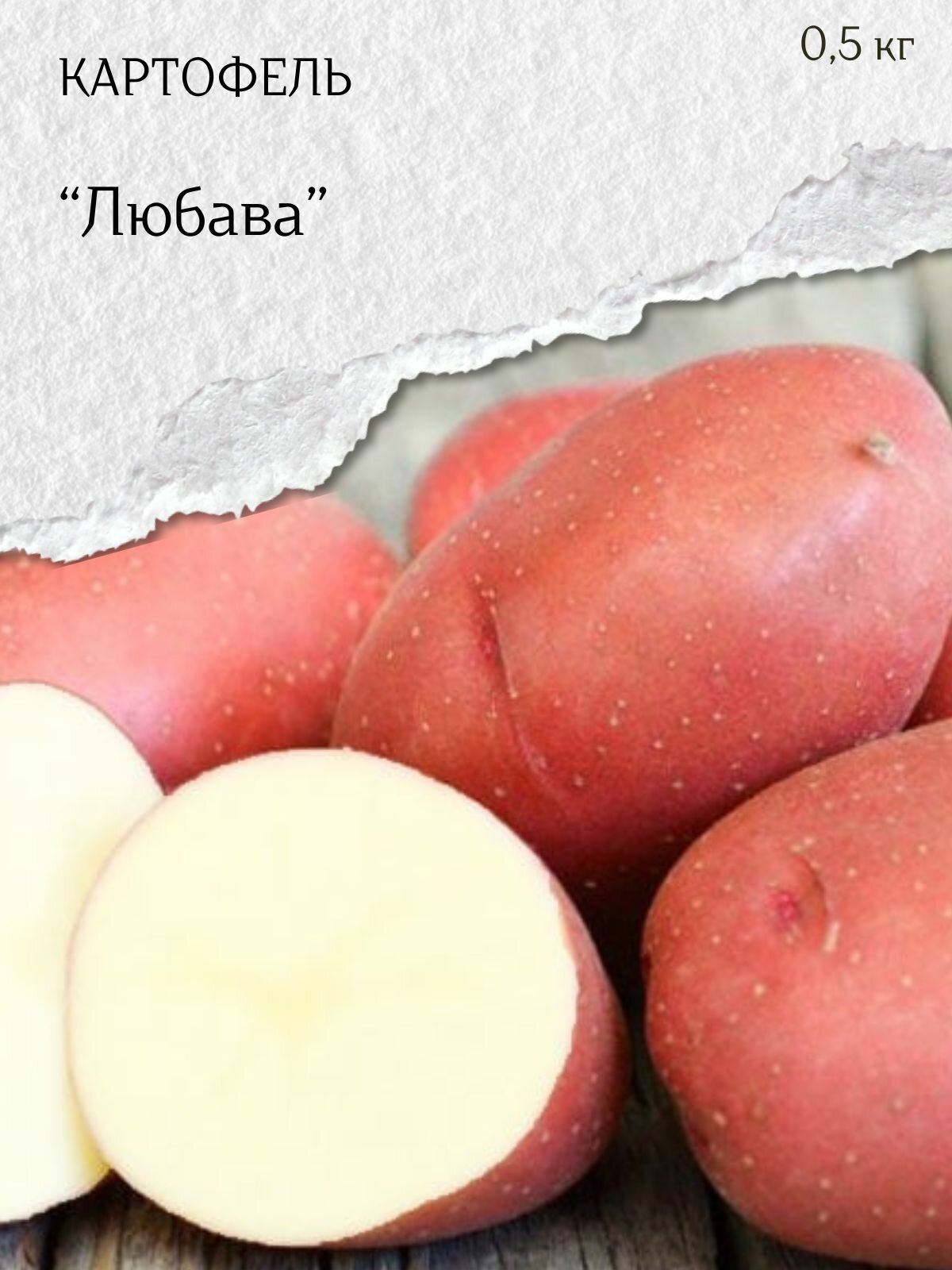 Картофель семенной красный Любава клубни на посадку 500 гр.