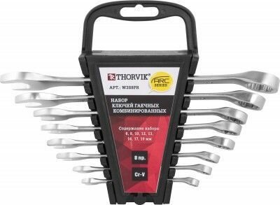 Набор ключей гаечных комбинированных серии ARC на держателе 6-19 мм Thorvik W3S8PR