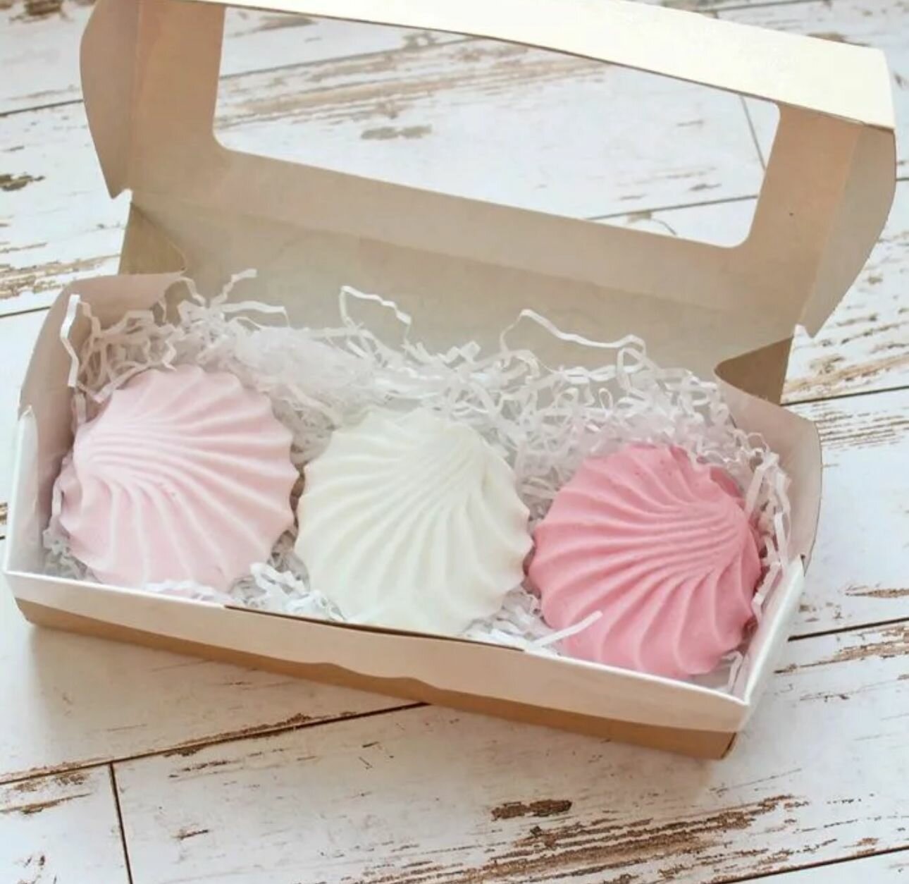 Мыло ручной работы "Зефир", набор сувенирное мыла.