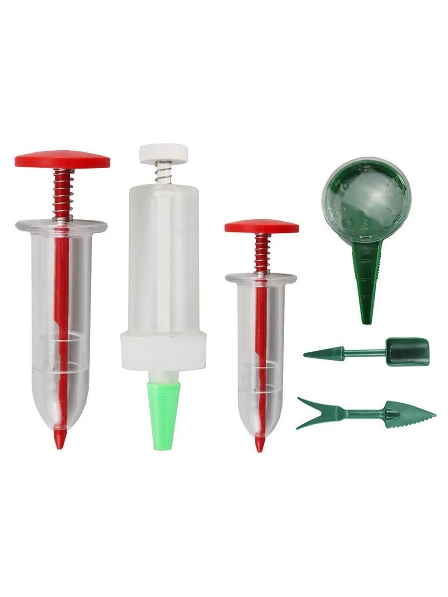 Мини сеялка для цветов и травы, 6 шт, зеленая