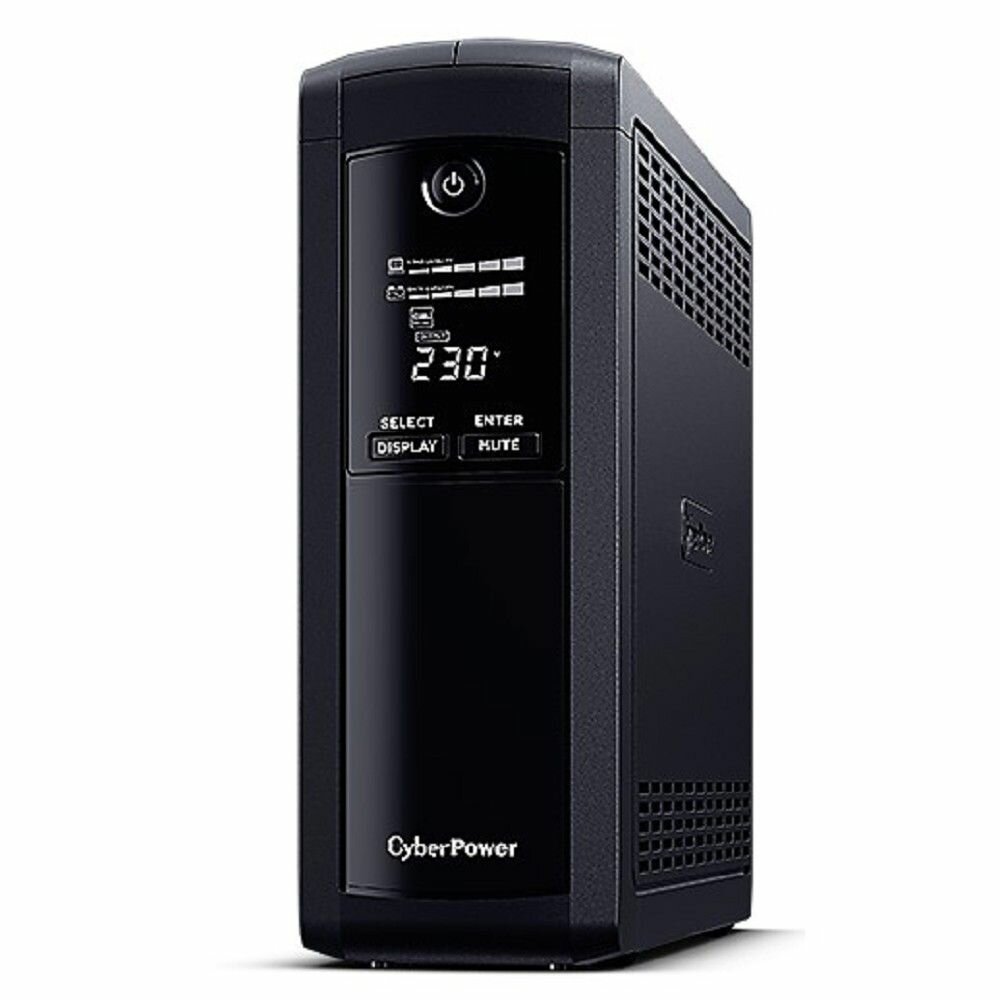 CyberPower VP1200ELCD ИБП 1200VA/720W, 5 розеток (Schuko), 1xUSB, 2xRJ11/RJ45, 1xRS232, линейно-интерактивный