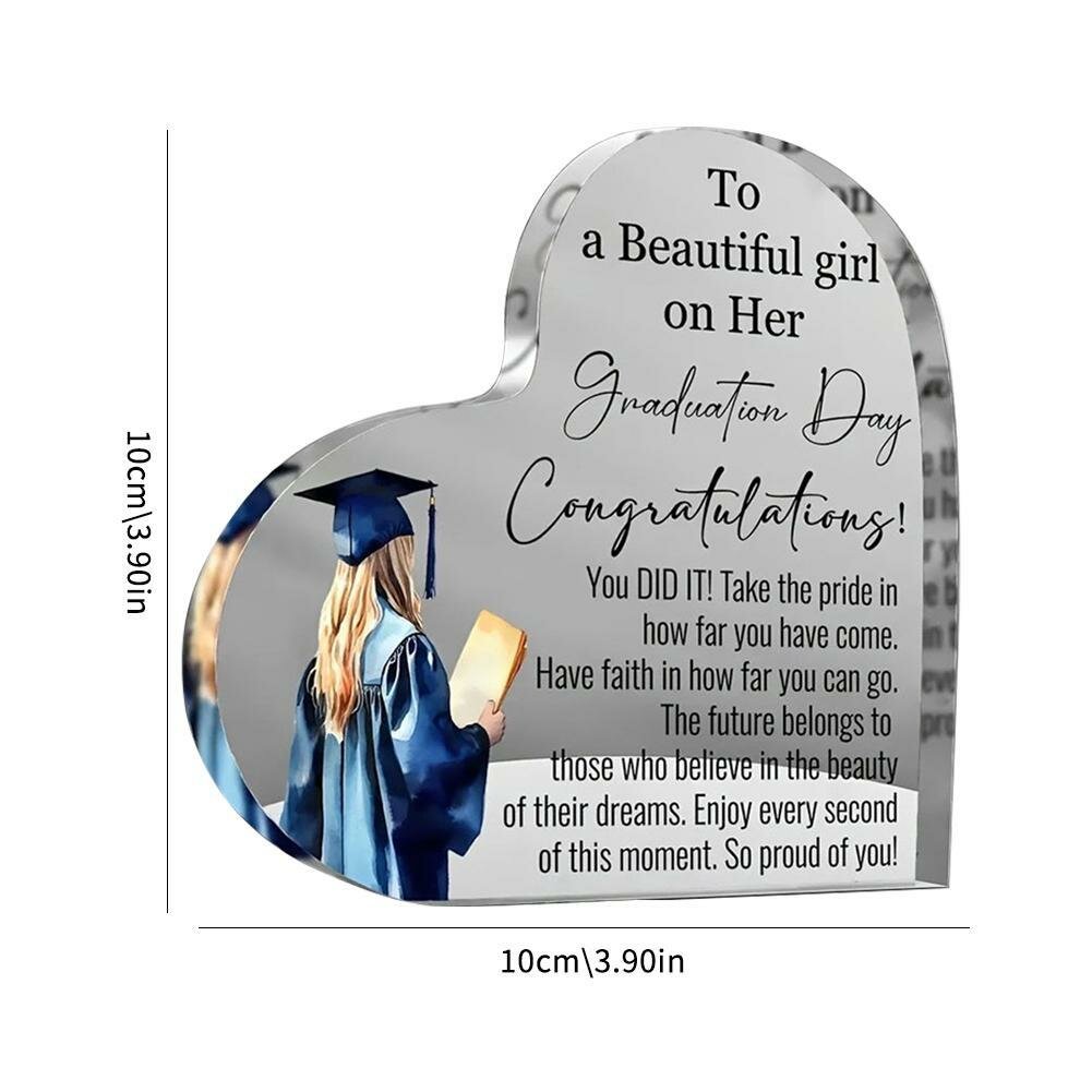 Прозрачная акриловая настольная табличка с мотивирующими надписями, подарок на выпускной 2025 для девушек