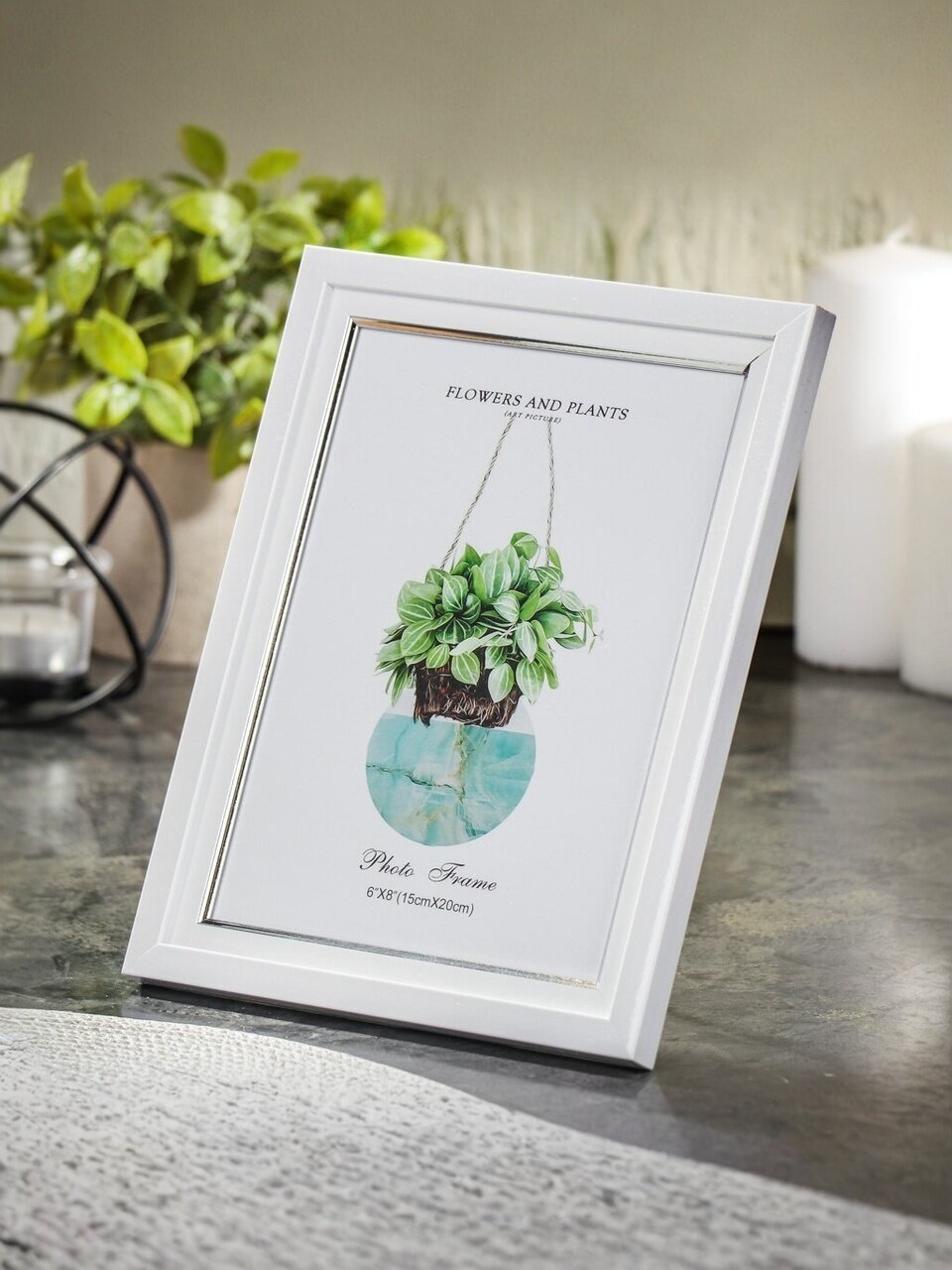 Фоторамка фото 15х20 см, белая, с внутренней окантовкой, Y3-1467