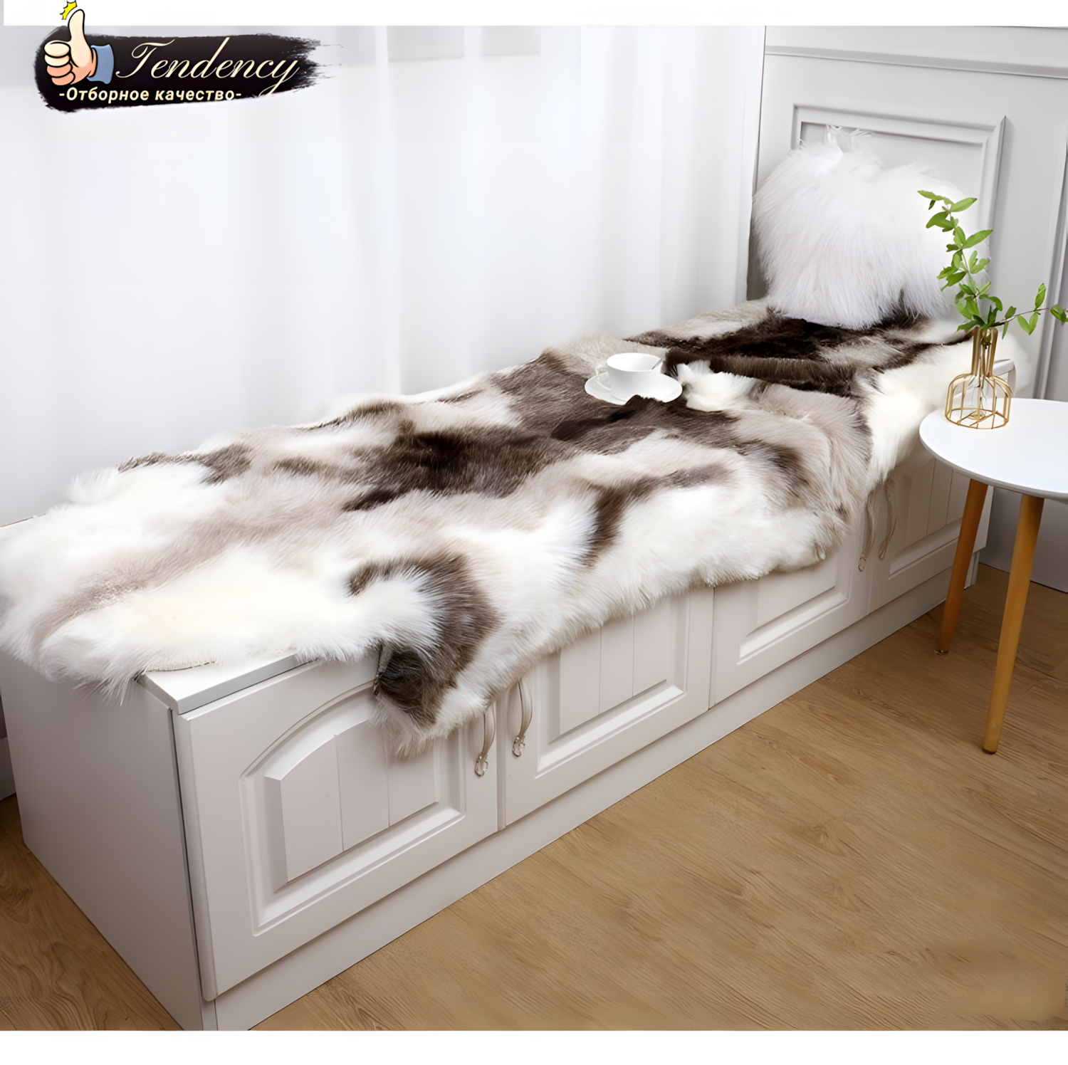 Шкура северный олень искусственная, шкура на пол, коврик, накидка на диван,65*210cm