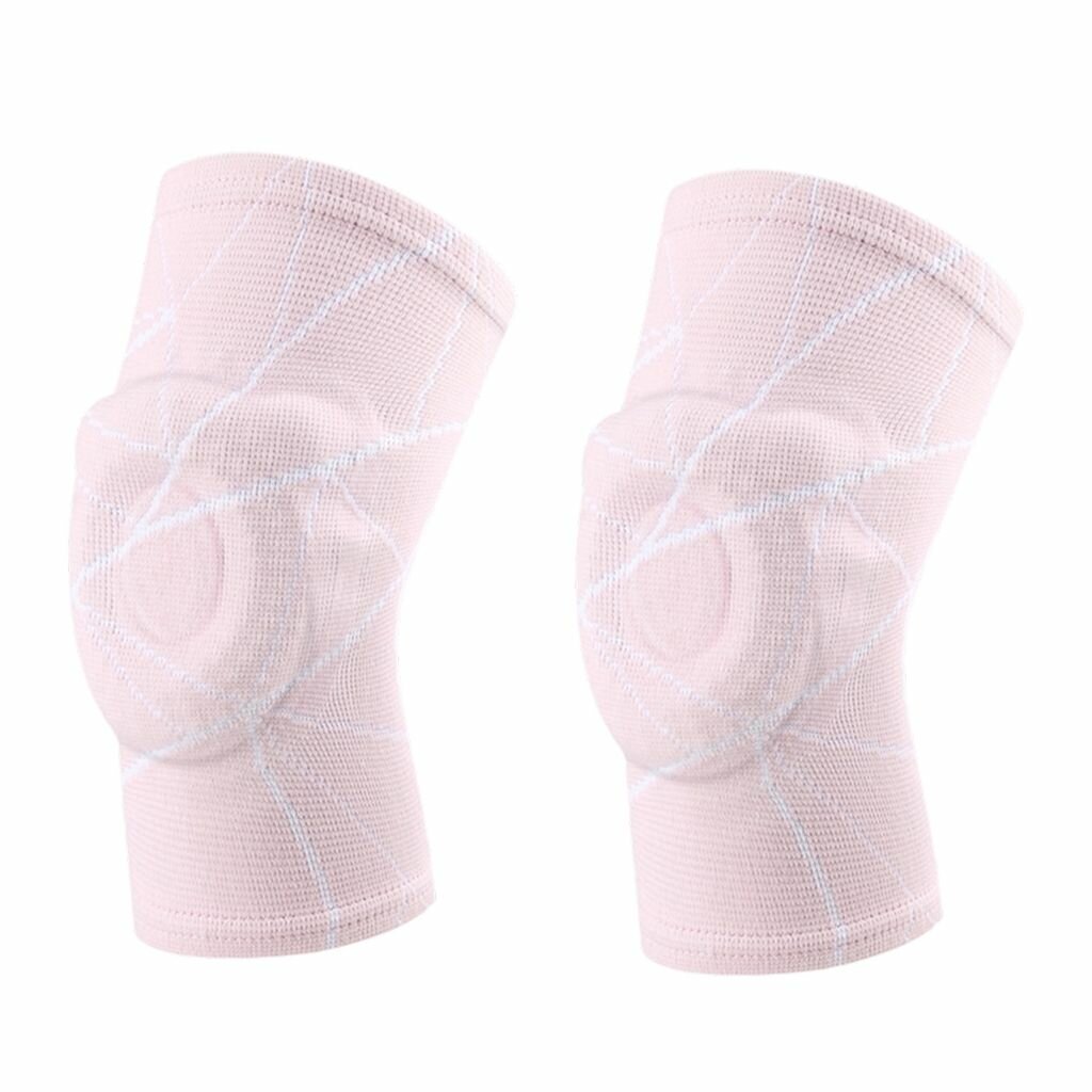 Наколенники для детских баскетбольных тренировок с защитой от падения и столкновений-розовый-M