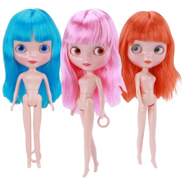Blyth кукла 30 см силиконовая Черный, black hair