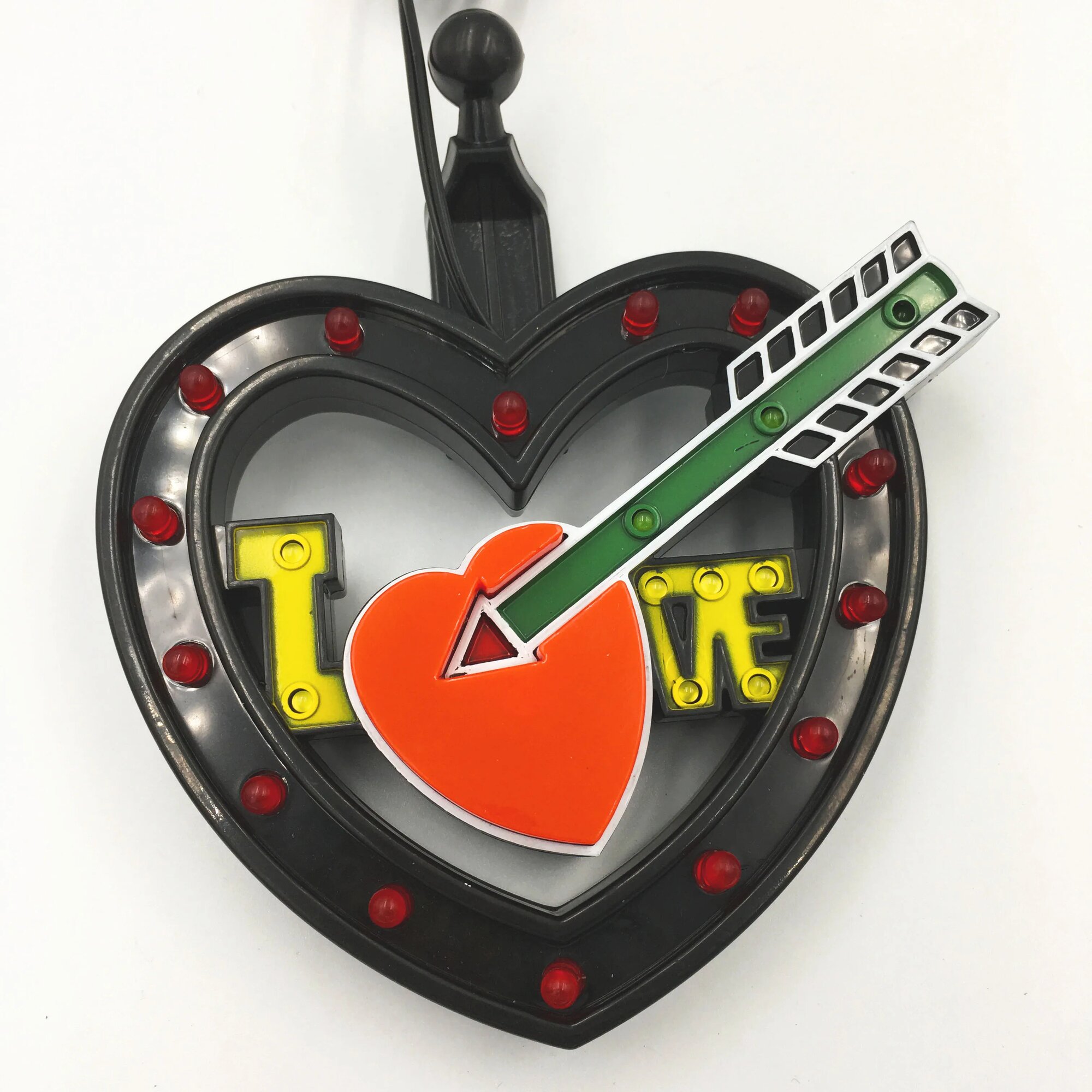 Автомобильная Мерцающая атмосфера, мерцающее окружающее сердце, разноцветная RGB лампа с Black