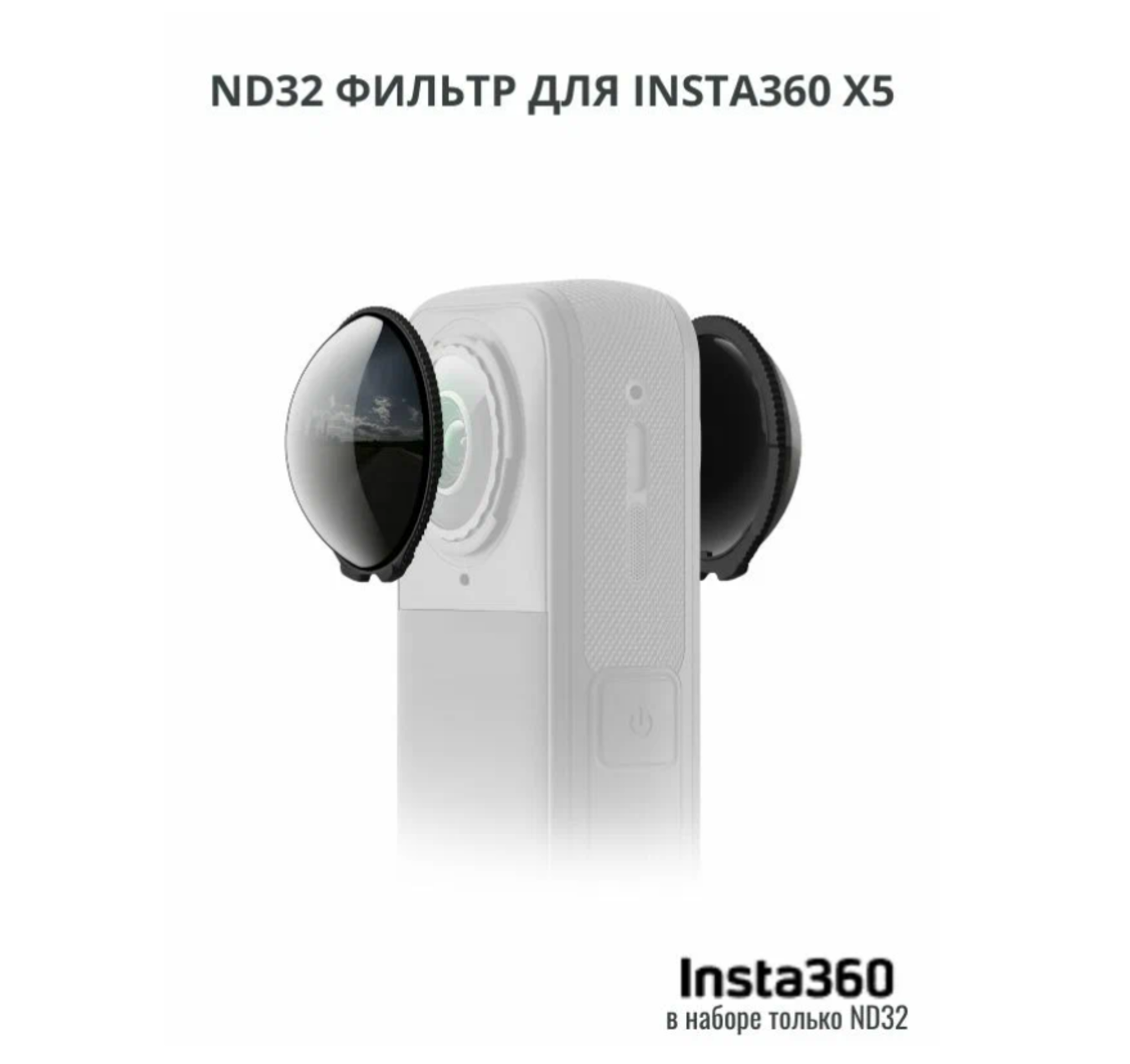 ND фильтр на объектив для Insta360 X5, ND32 .5 ступеней (2 шт)